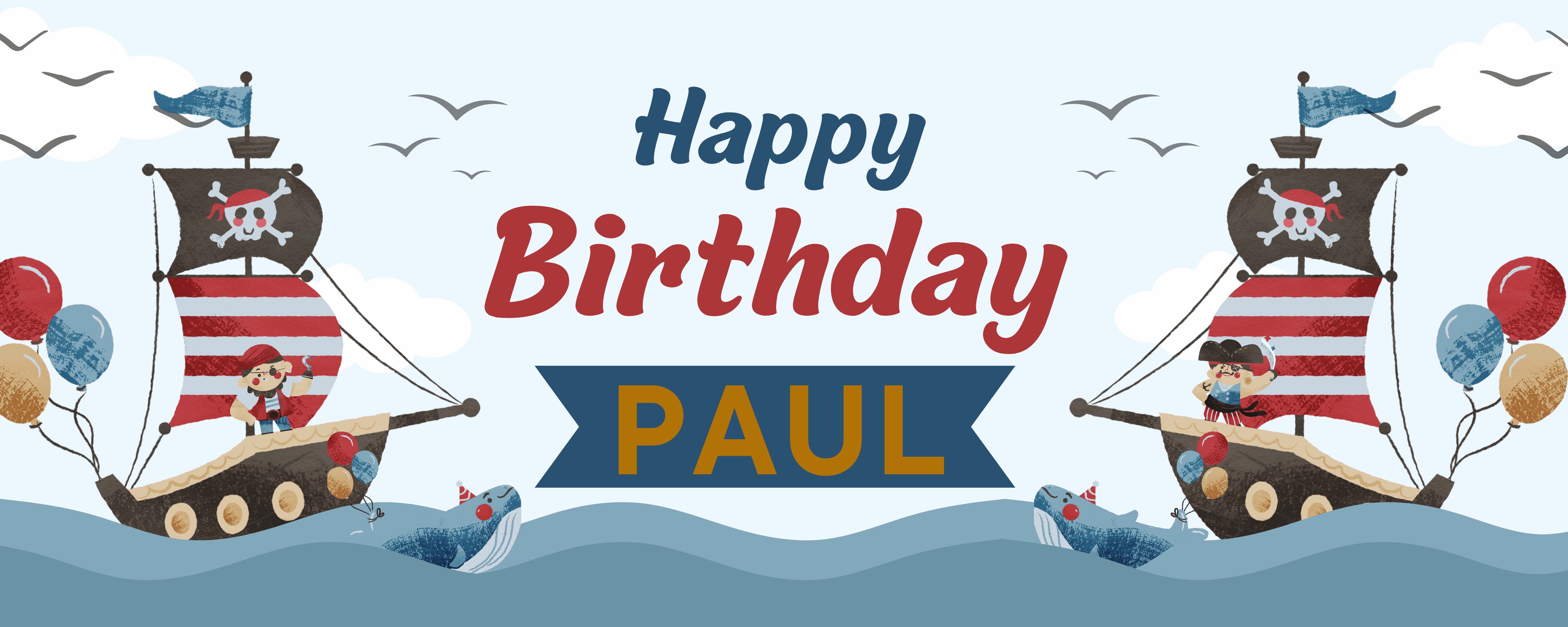 Pirate Themed Birthday Party Photo Banners & Posters - Any Age ...
